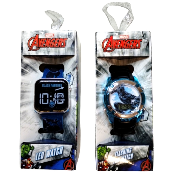 Marvel | Accessories | 2 Marvel Black Panther Advengers Led Watch ...